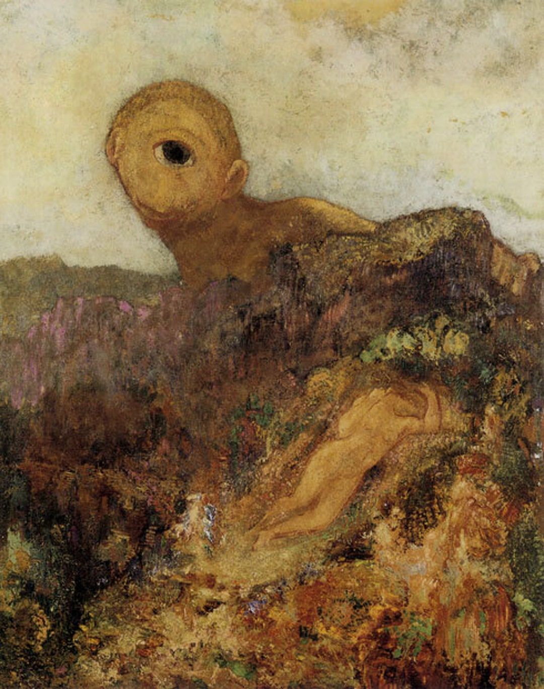 The Cyclops 1914 by Odilon Redon Art Repro on Matte Paper or Canvas ...