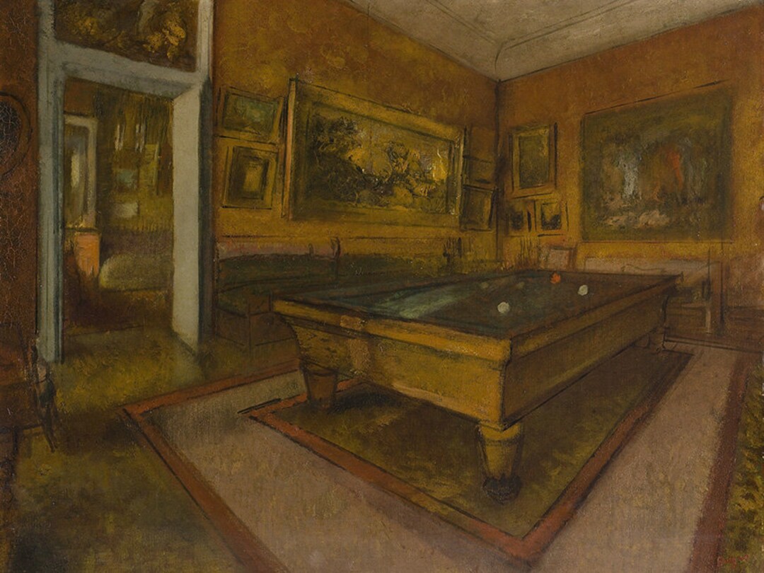 Edgar Degas Billiard Pool Table Room Amazing Quality Repro on Matte ...