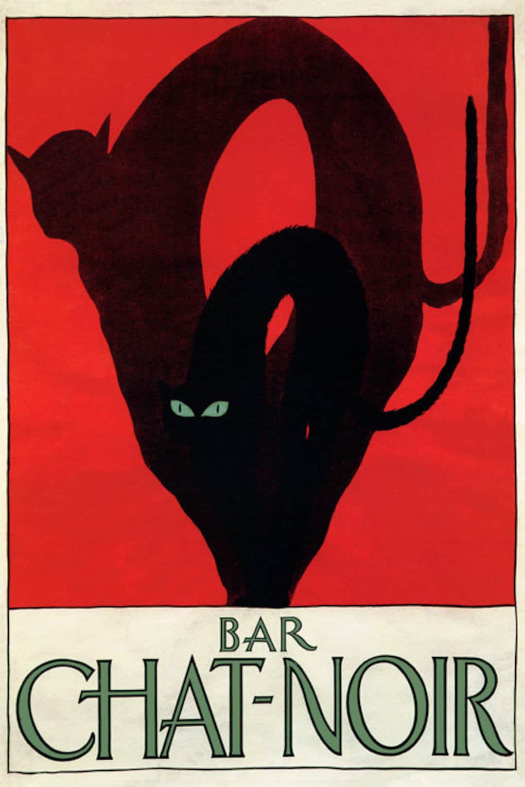 Bar Chat Noir Black Cat France French Vintage Poster Repro on Matte ...