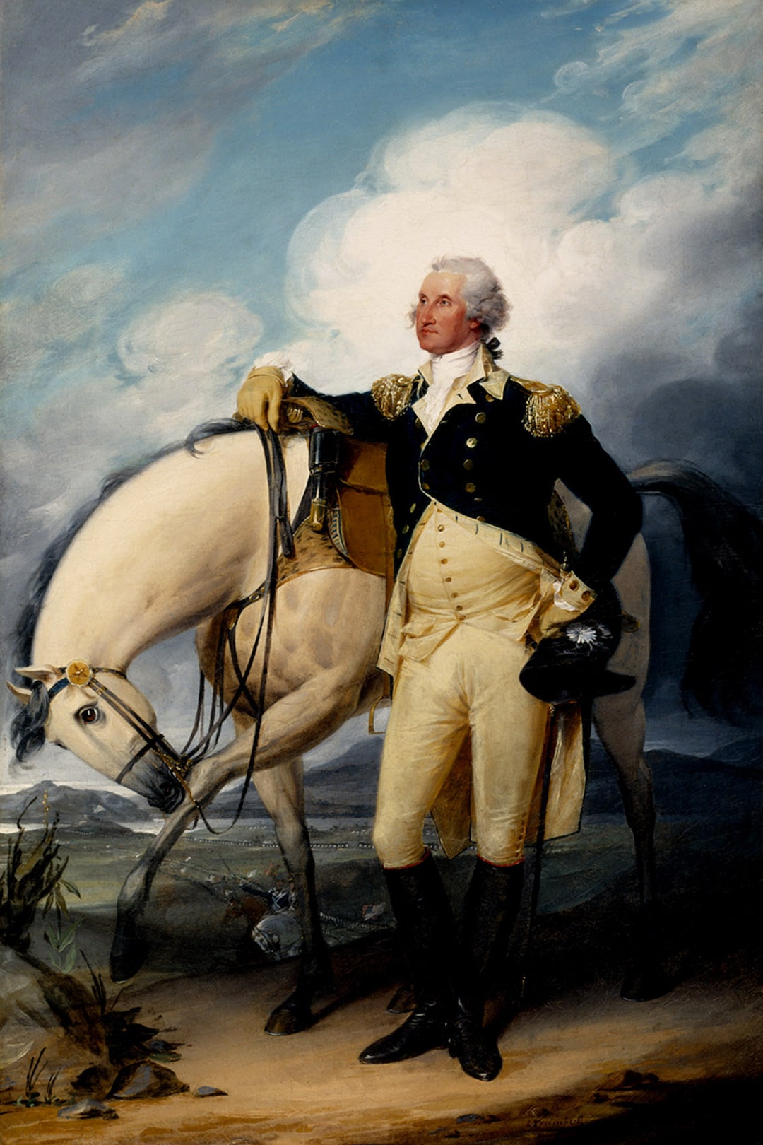 General George Washington at Verplanck's Point North River in New York ...