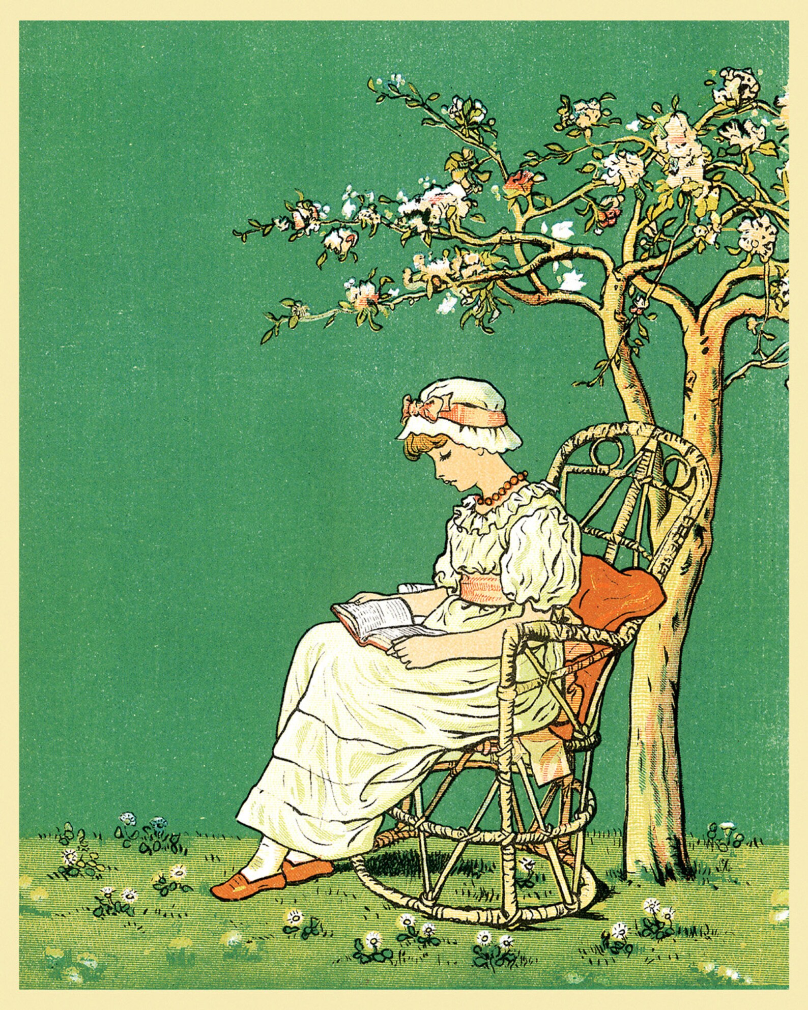 Poster Under the Window Rhymes for Children Girl Reading Under - Etsy