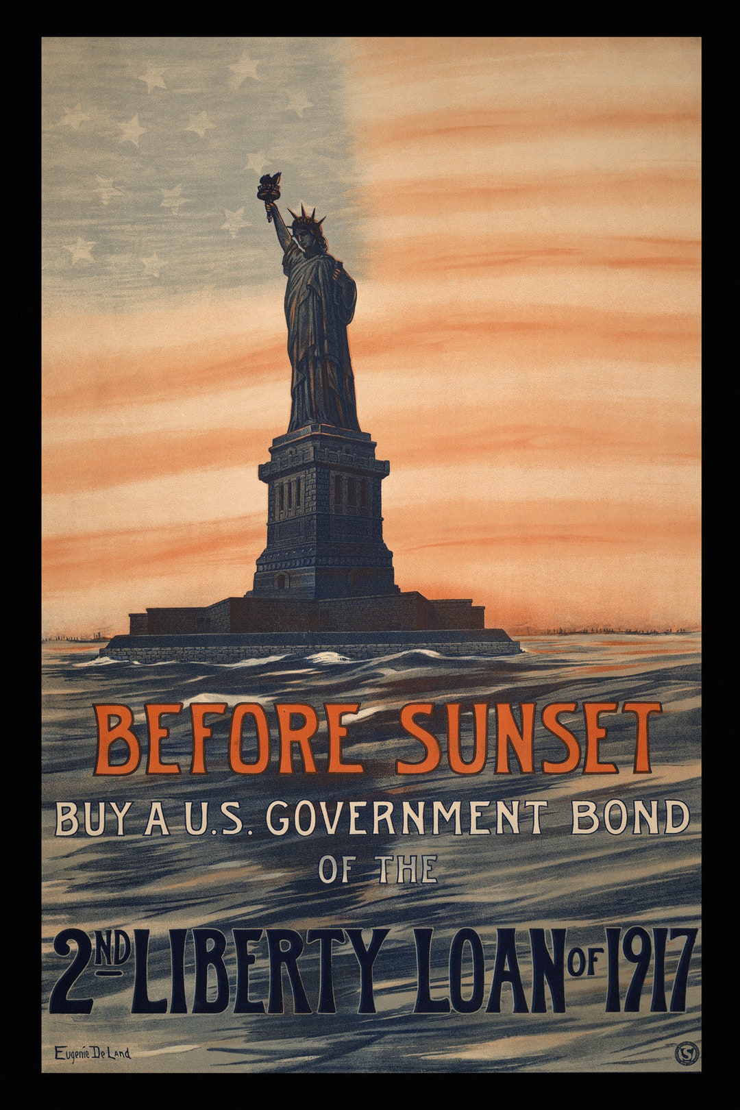 Before Sunset 1917 Statue of Liberty National Monument First World War ...