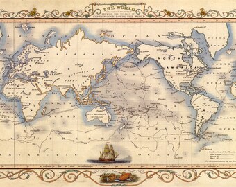 Captain Cook Map - Etsy