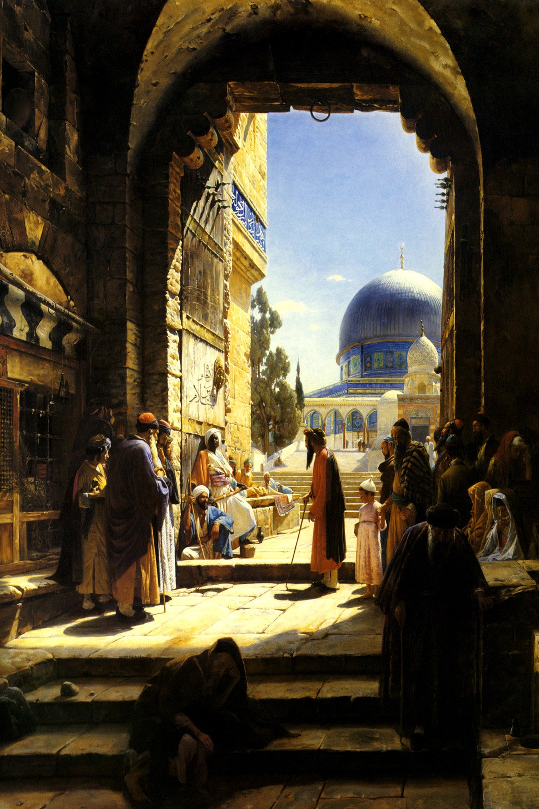 At the Entrance to the Temple Mount Jerusalem 1886 Orientalism Painting ...