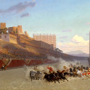 Chariot Race Horses Ancient Roman Sport Amazing Quality Painting by ...
