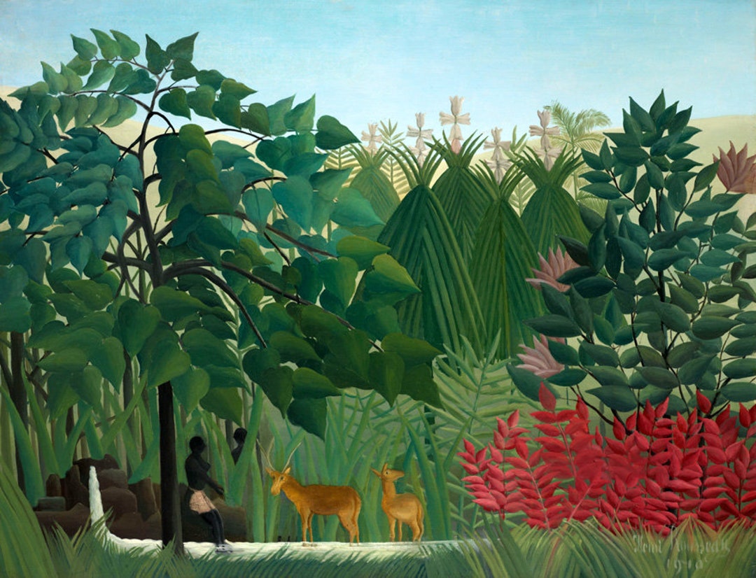 Henri Rousseau the Waterfall Amazing Quality Repro on Matte Paper or ...