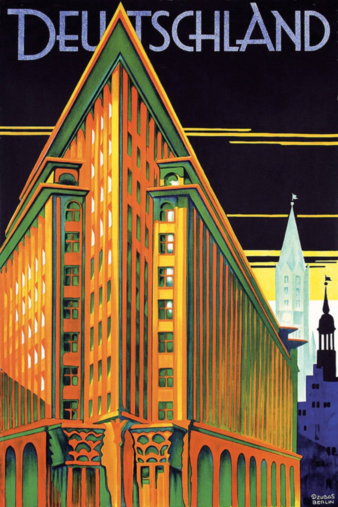 Germany Deutschland German Buildings European Travel Tourism Vintage ...