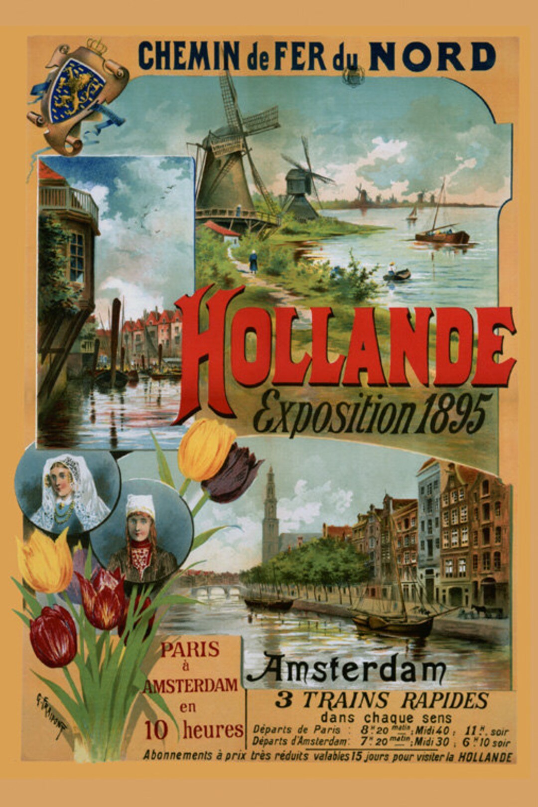 Netherlands Amsterdam Hollande Holland 1895 Exposition Travel Tourism