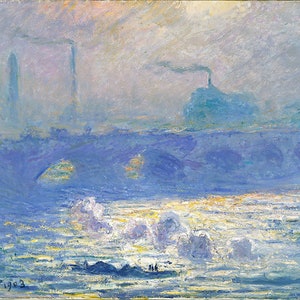 Claude Monet Blue Waterloo Bridge Amazing Quality Repro on Matte Paper ...