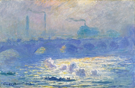 Claude Monet Blue Waterloo Bridge Amazing Quality Repro on - Etsy