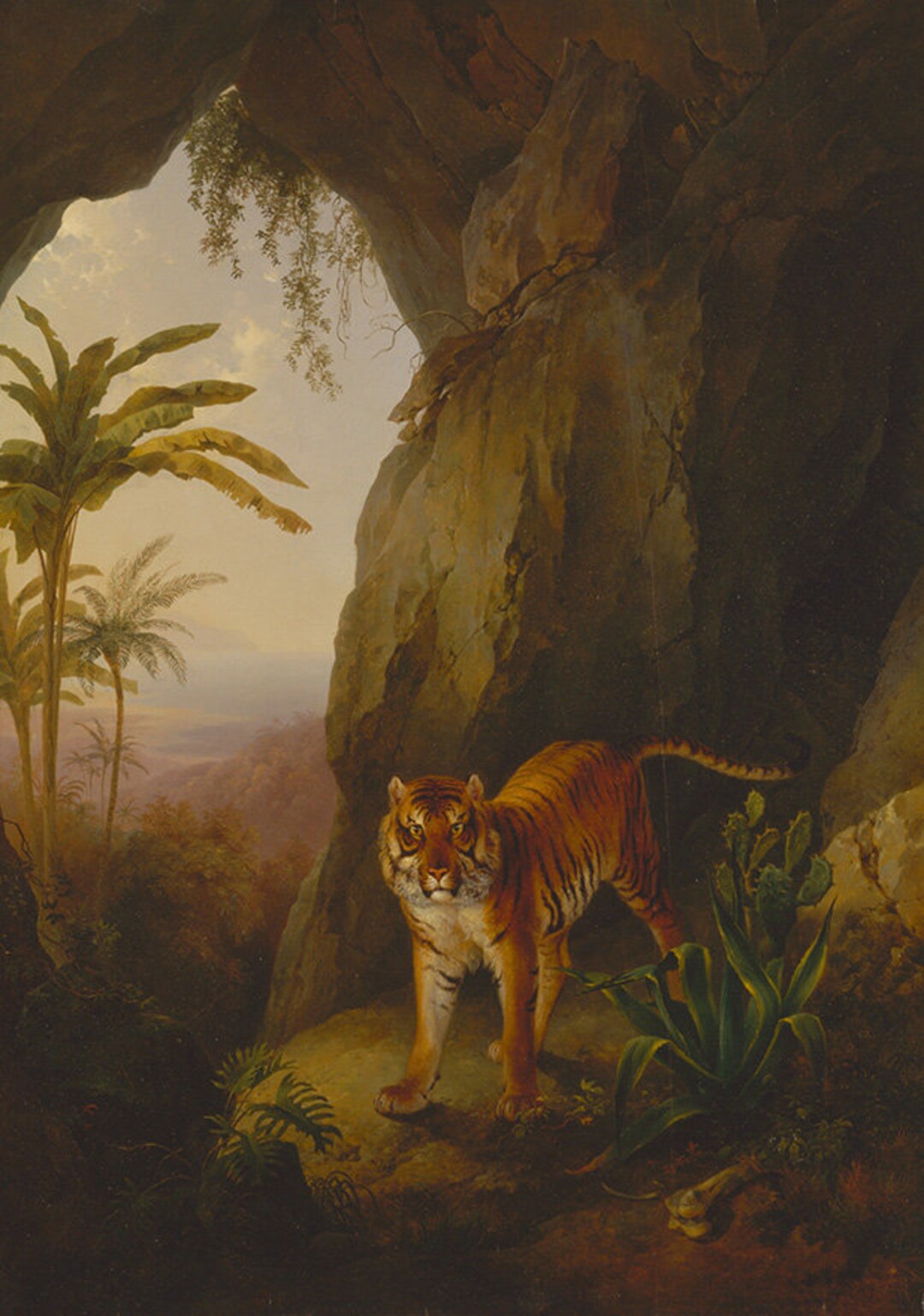 Jacques Laurent Agasse Tiger in a Cave Amazing Quality Repro on Matte ...