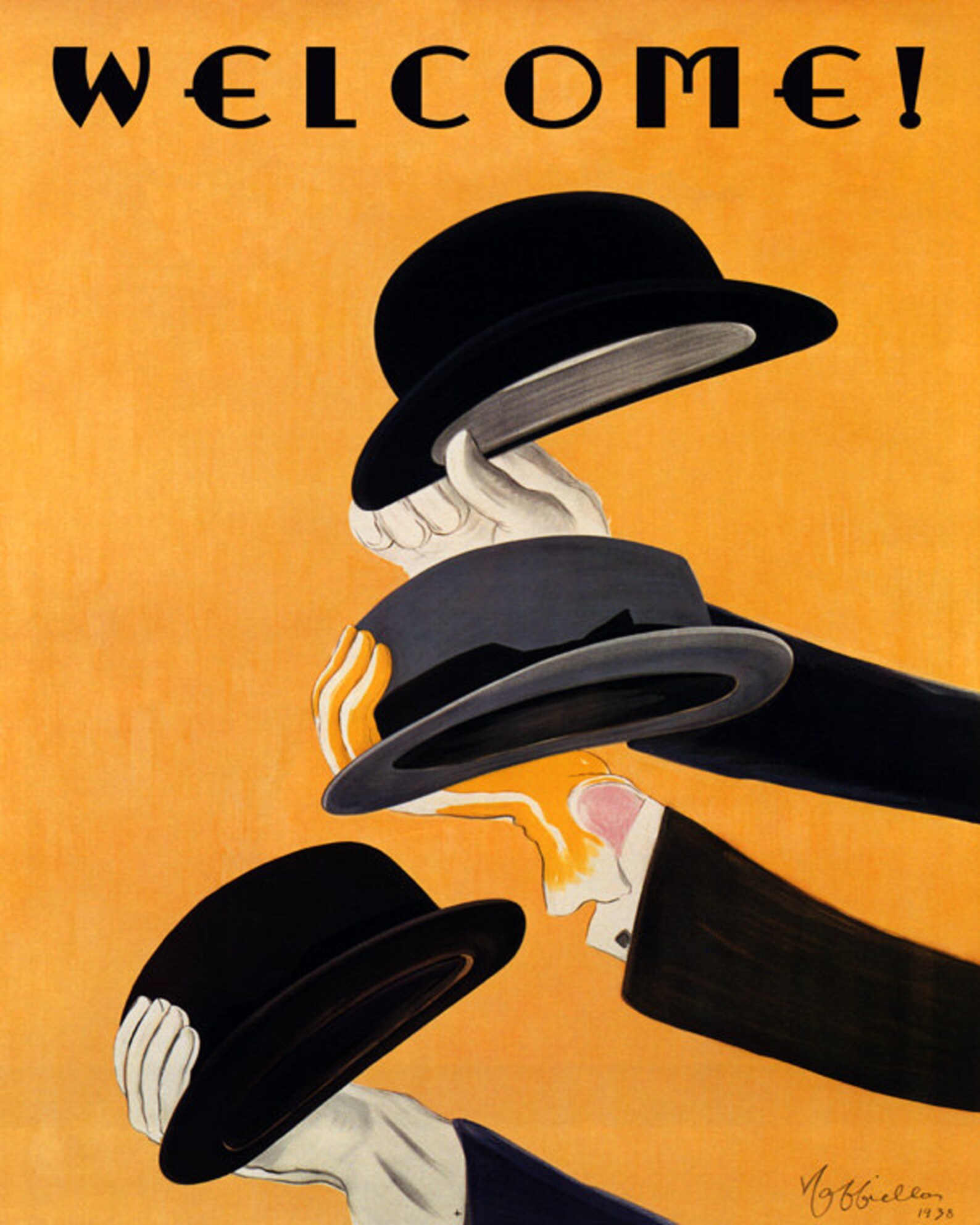 Welcome 16x20 Hats Fun Foyer or Entrance Way Piece - Etsy