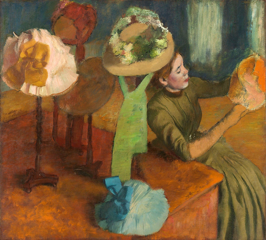 Edgar Degas Hat the Millinery Shop Store Amazing Quality Repro on Matte ...