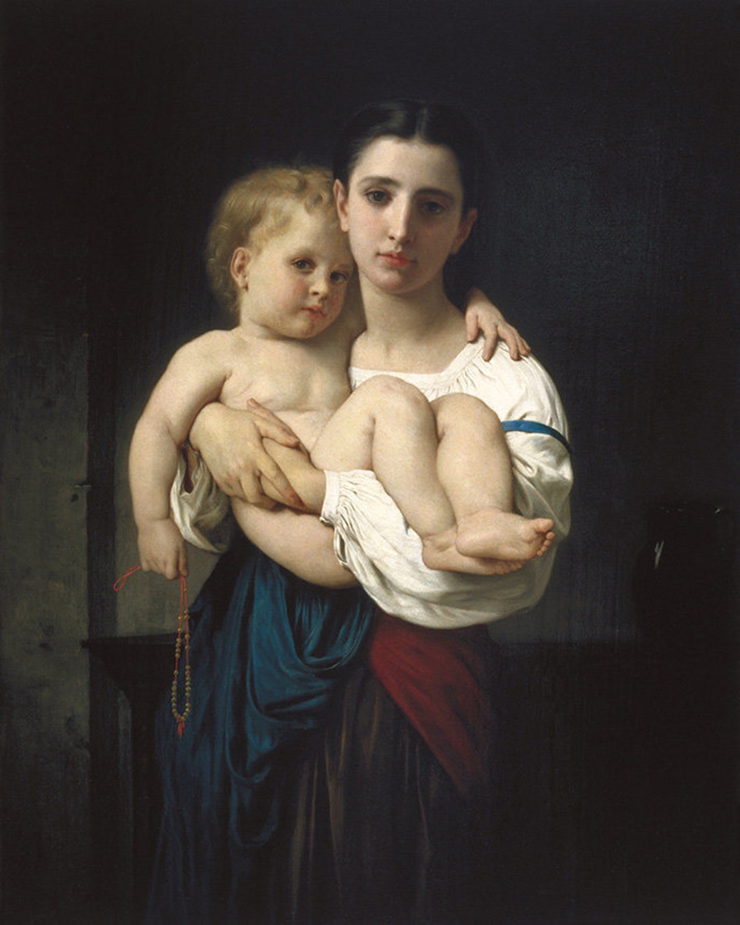 William Adolphe Bouguereau the Elder Sister Reduction Amazing Quality ...