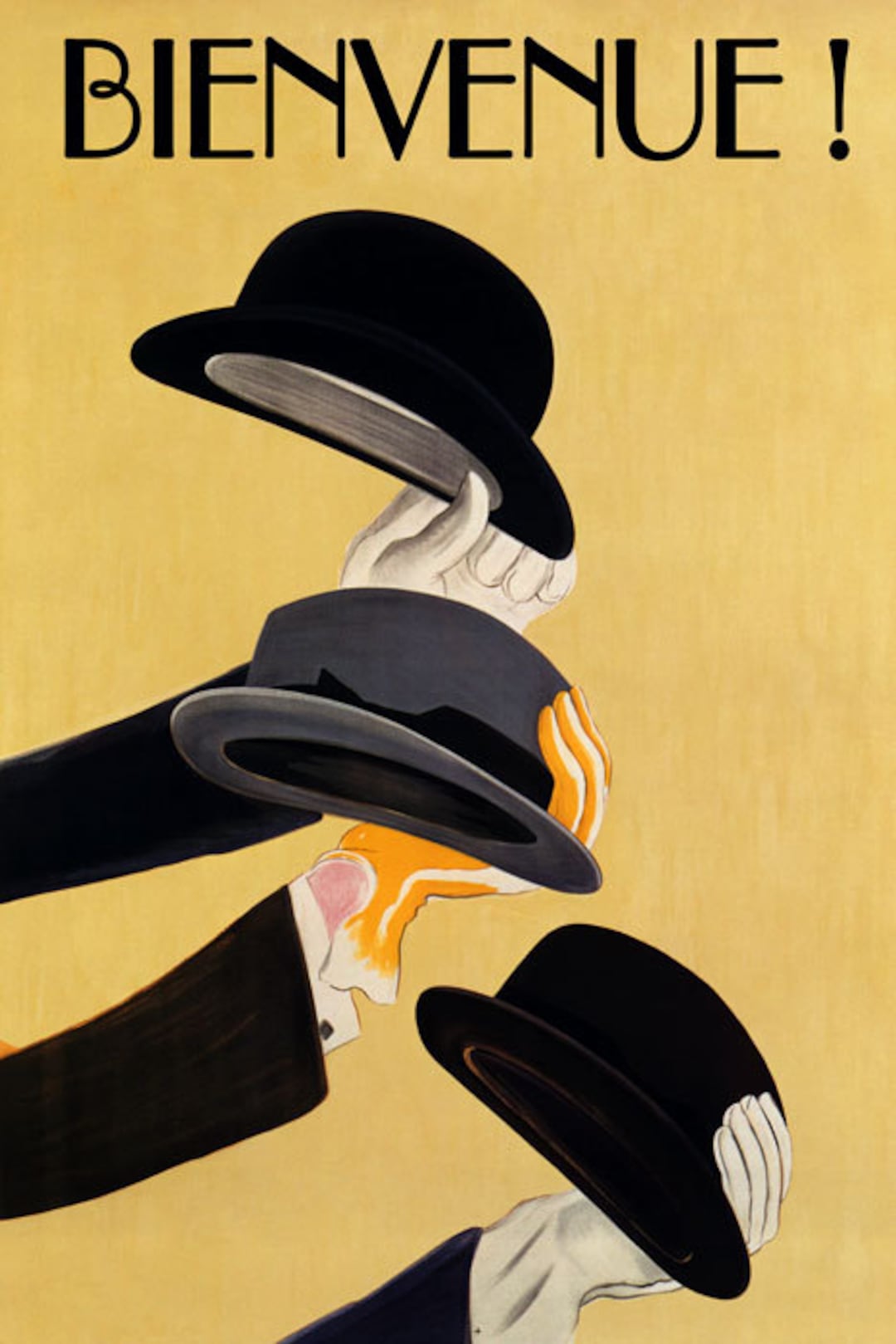 France Bienvenue French Word for Welcome Vintage Poster Repro on Matte ...