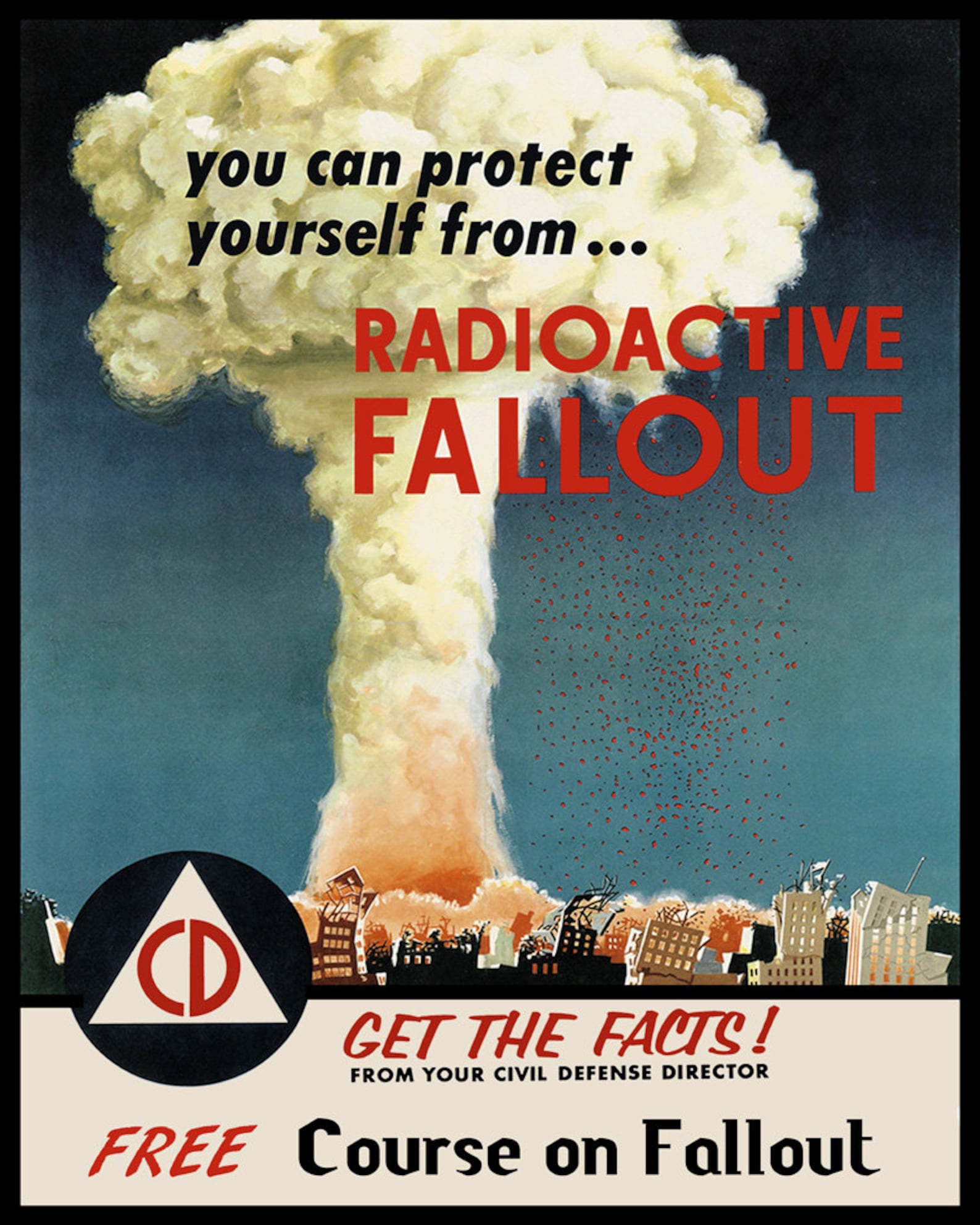 Radioactive Fallout Atom Bomb Civil Defense Usa Get the the | Etsy