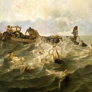 The Nereids Daughters of the Sea God Nereus Mythological Painting by ...