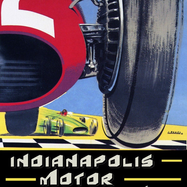 Vintage Speedway Poster - Etsy