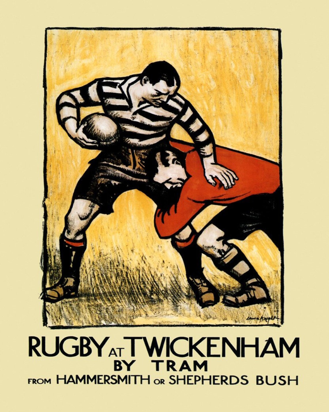 Sport Rugby at Twickenham by Train Game England U.K. Poster Repro FREE ...