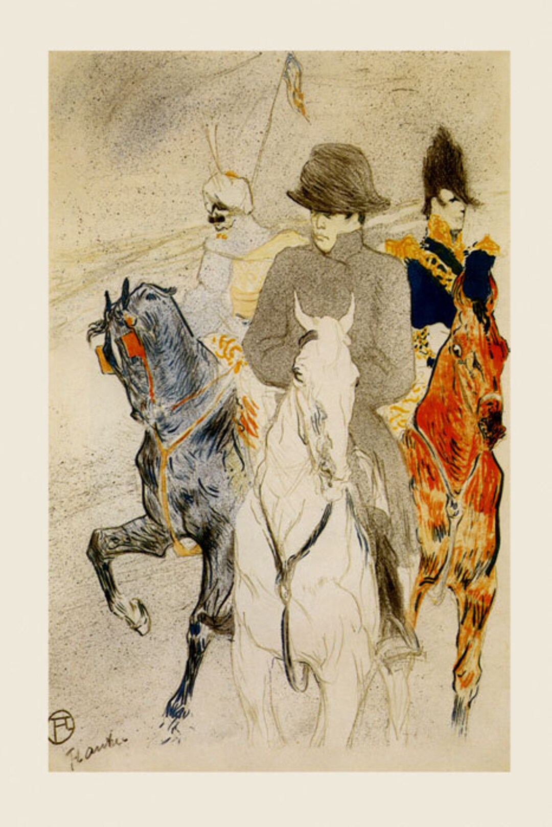 Napolean and Soldiers Horse Horseback Riding by Toulouse Lautrec ...