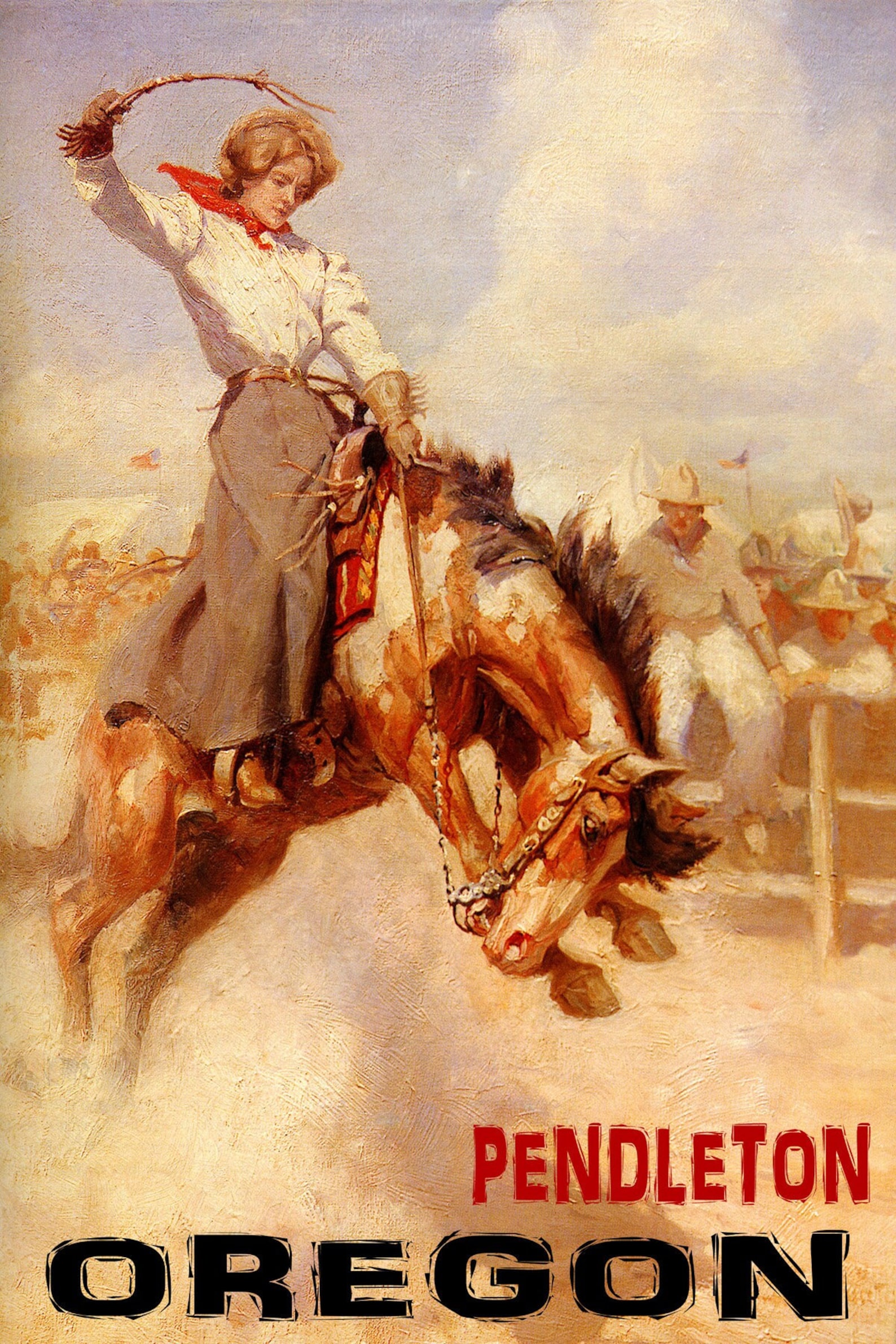 Pendleton Oregon Rodeo Rider Girls Cowgirl Bronc Riding American ...