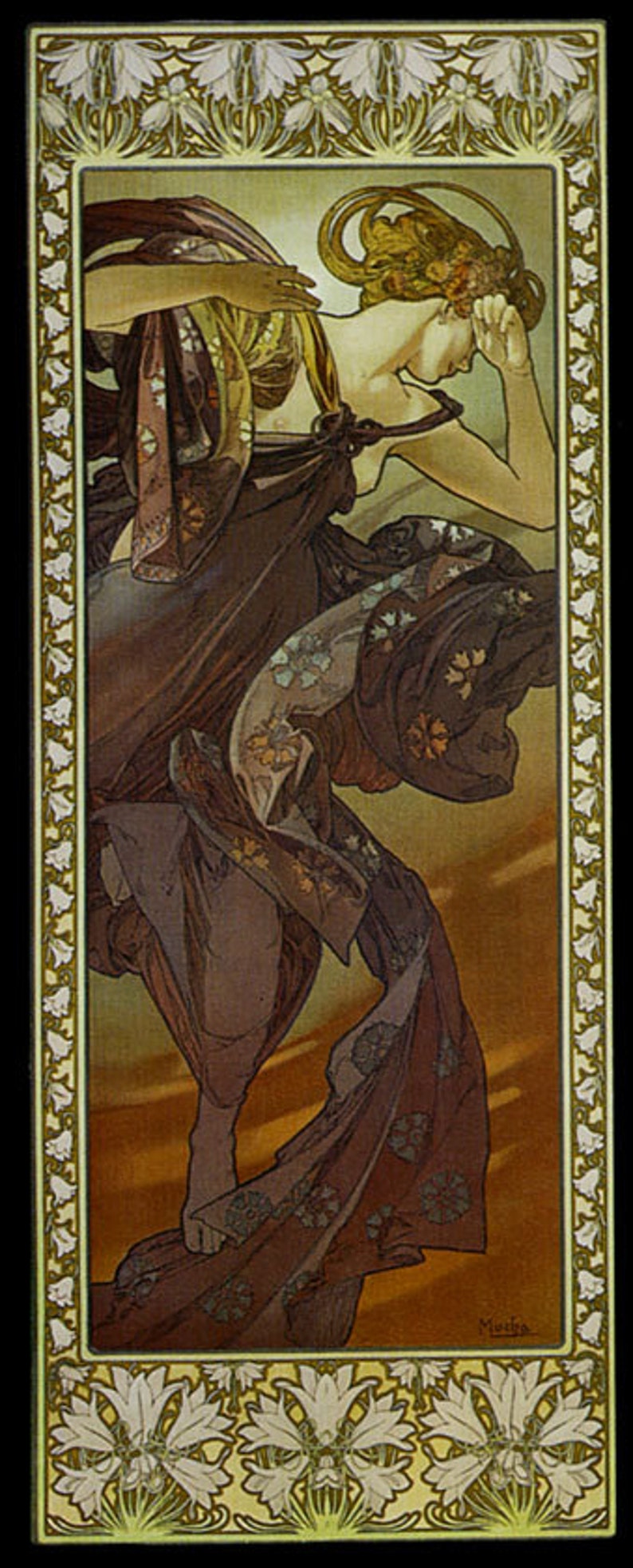 Mucha 1902 Evening Star Fashion Girl Lady by Alphonse Mucha - Etsy