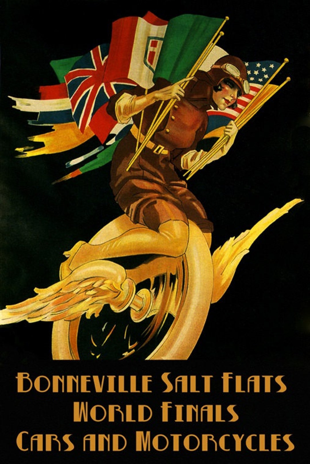 Car Motorcycle Bonneville Salt Flats World Finals Racing Cars Vintage ...