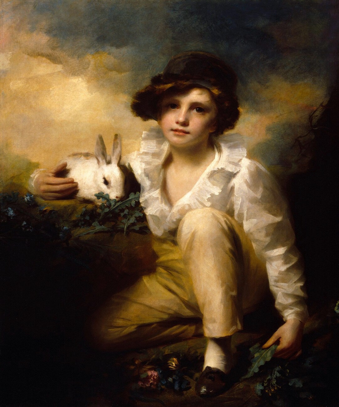 Boy and Rabbit Child Pet Portrait 1814 Scottish Painting by Henry ...