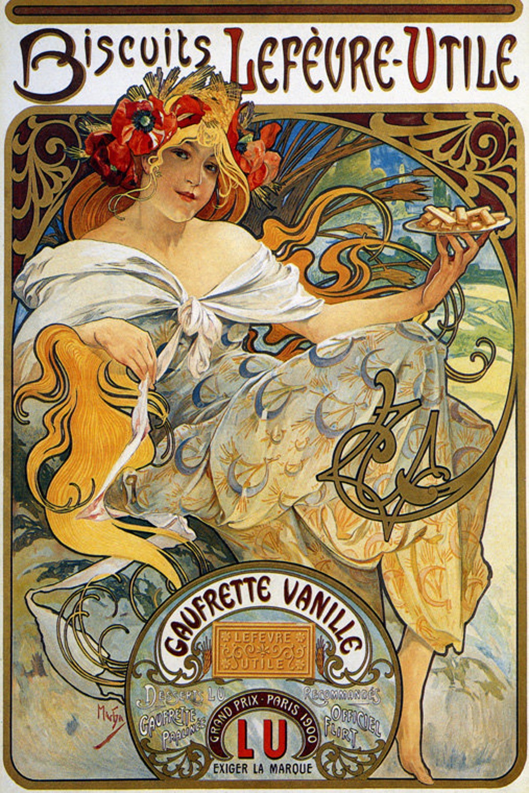 Mucha Biscuits Cookies Lefèvre-utile French Kitchen Food by Alphonse ...