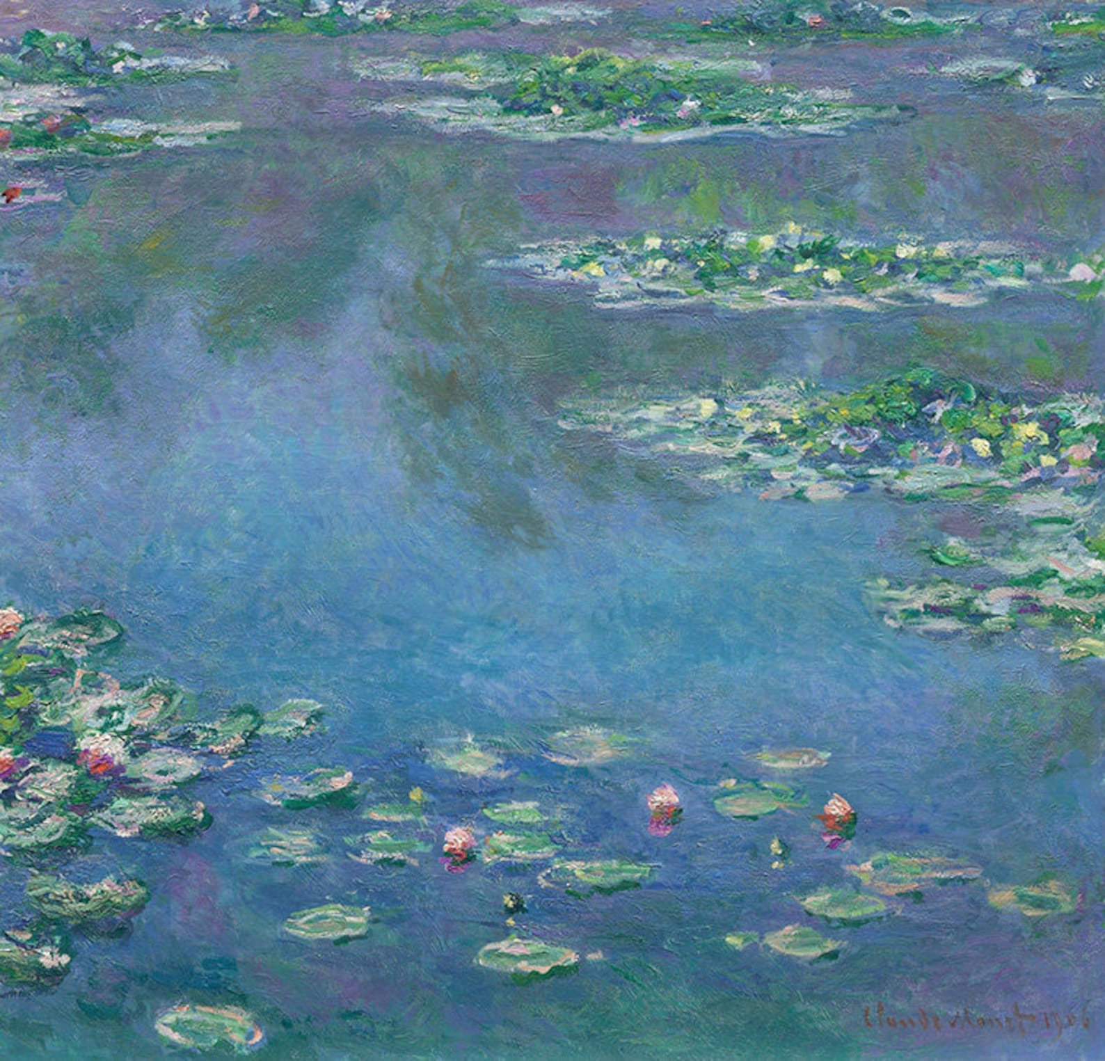 Claude Monet Blue Water Lilies Flowers France French Amazing - Etsy