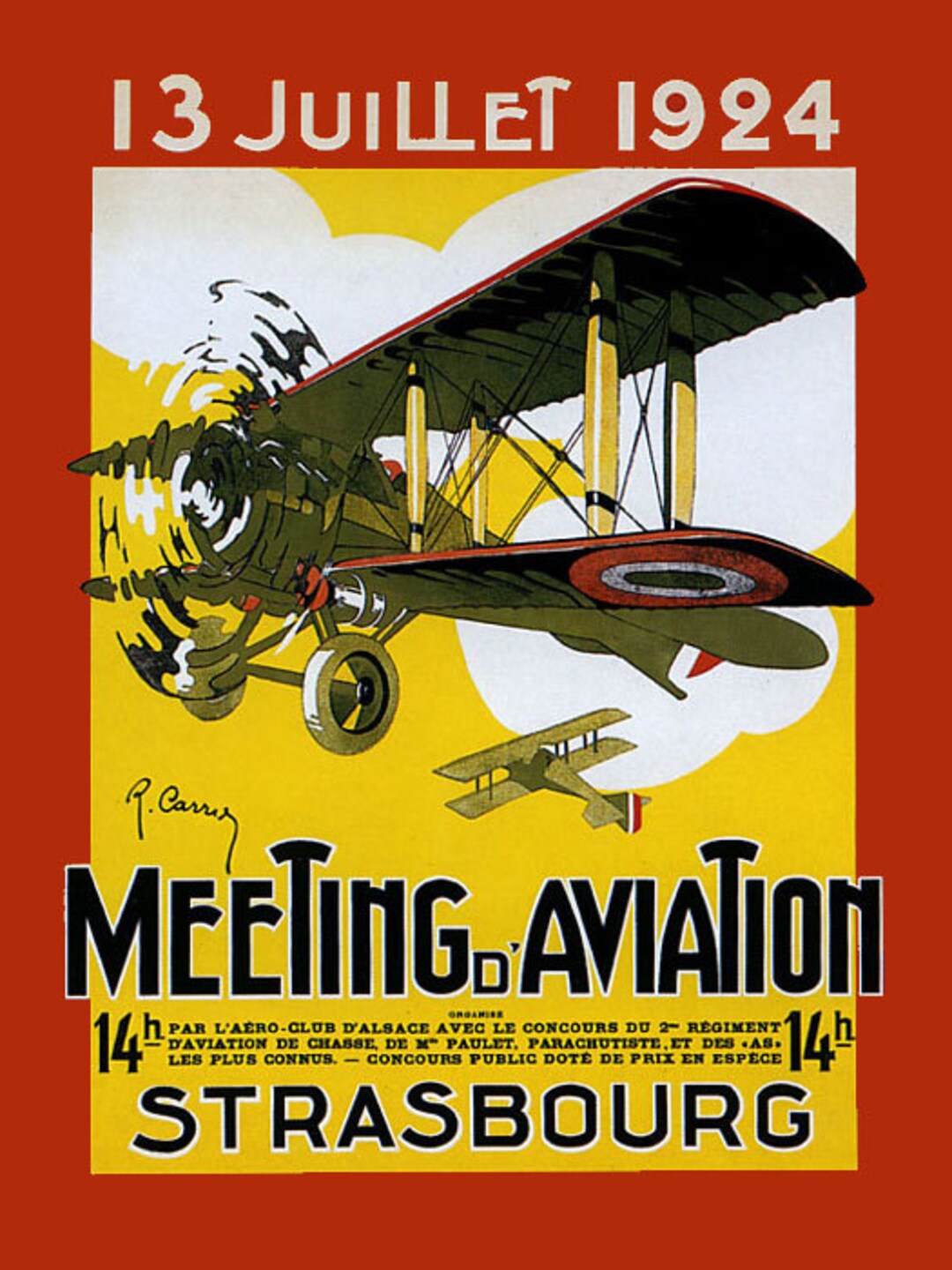 Plane 1924 Airplane Meeting Aviation Strasbourg Alsace France French ...
