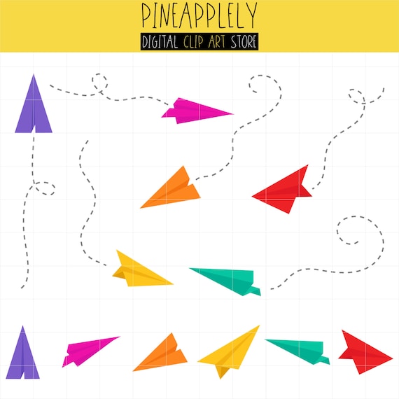 Paper Planes School Toy Notes Paper With Trails Digital | Etsy