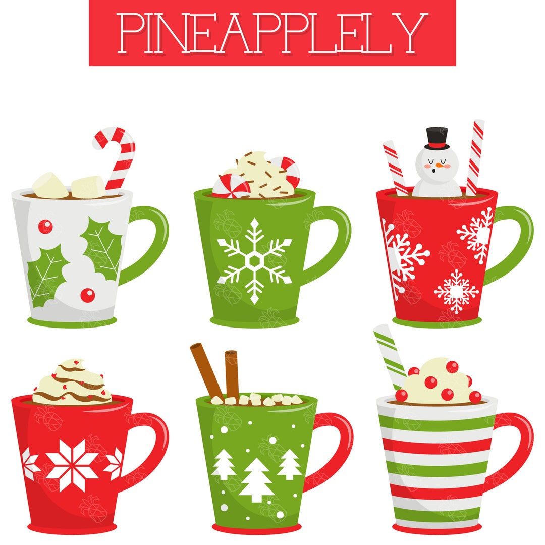 Christmas Hot Cocoa, Christmas Season, Winter Beverage Digital Clip Art ...