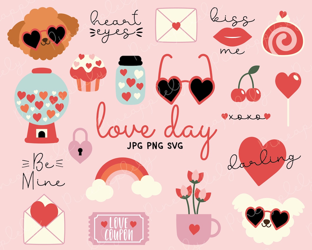 Love Day, Valentines Day, February, Love Month Digital Clip Art for ...