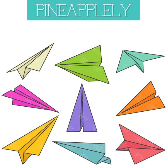 Paper Plane Outlines School Toy Notes Paper With Trails - Etsy