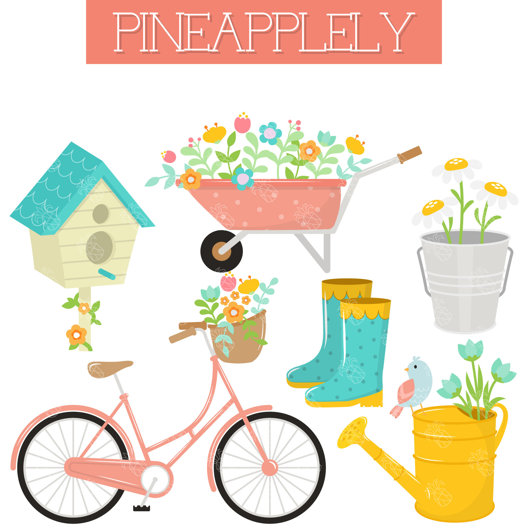 Spring is Here! Spring Season Digital Clip Art for Planner Stickers ...