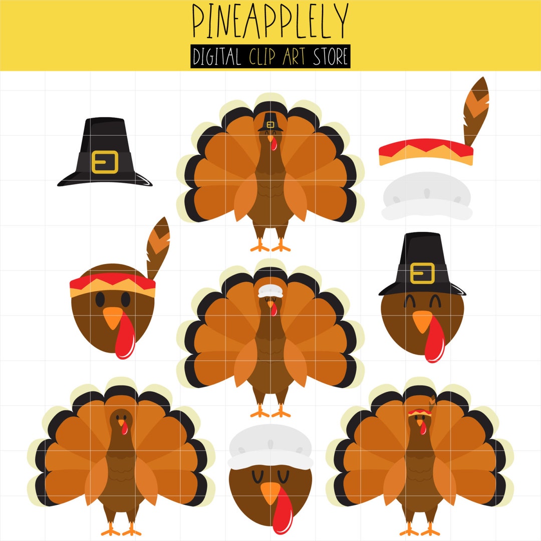 Thanksgiving Turkeys, Autumn Season, Thanksgiving Dinner, Fall Digital ...