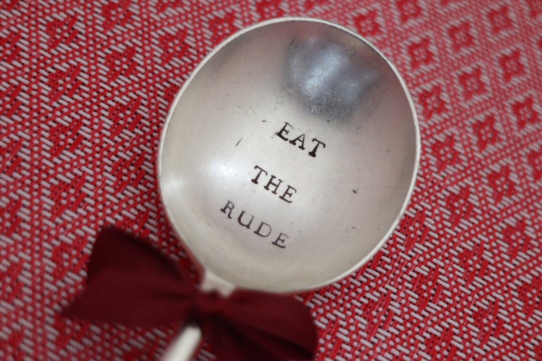 Eat the Rude Hannibal Lecter Quote Stamped Silver Plated - Etsy
