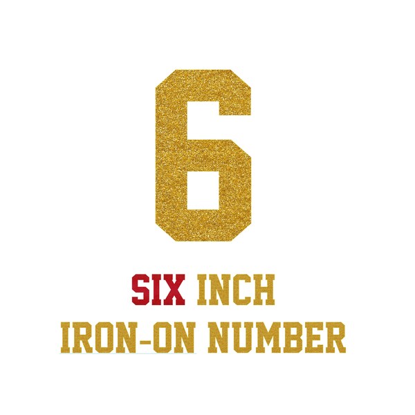 6” Iron on Numbers - Etsy