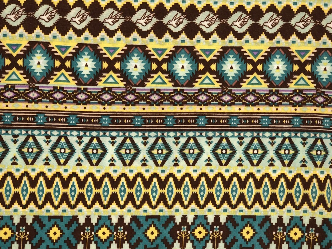 ITY Knit Geometric Print Fabric- Sold by the Yard - Etsy