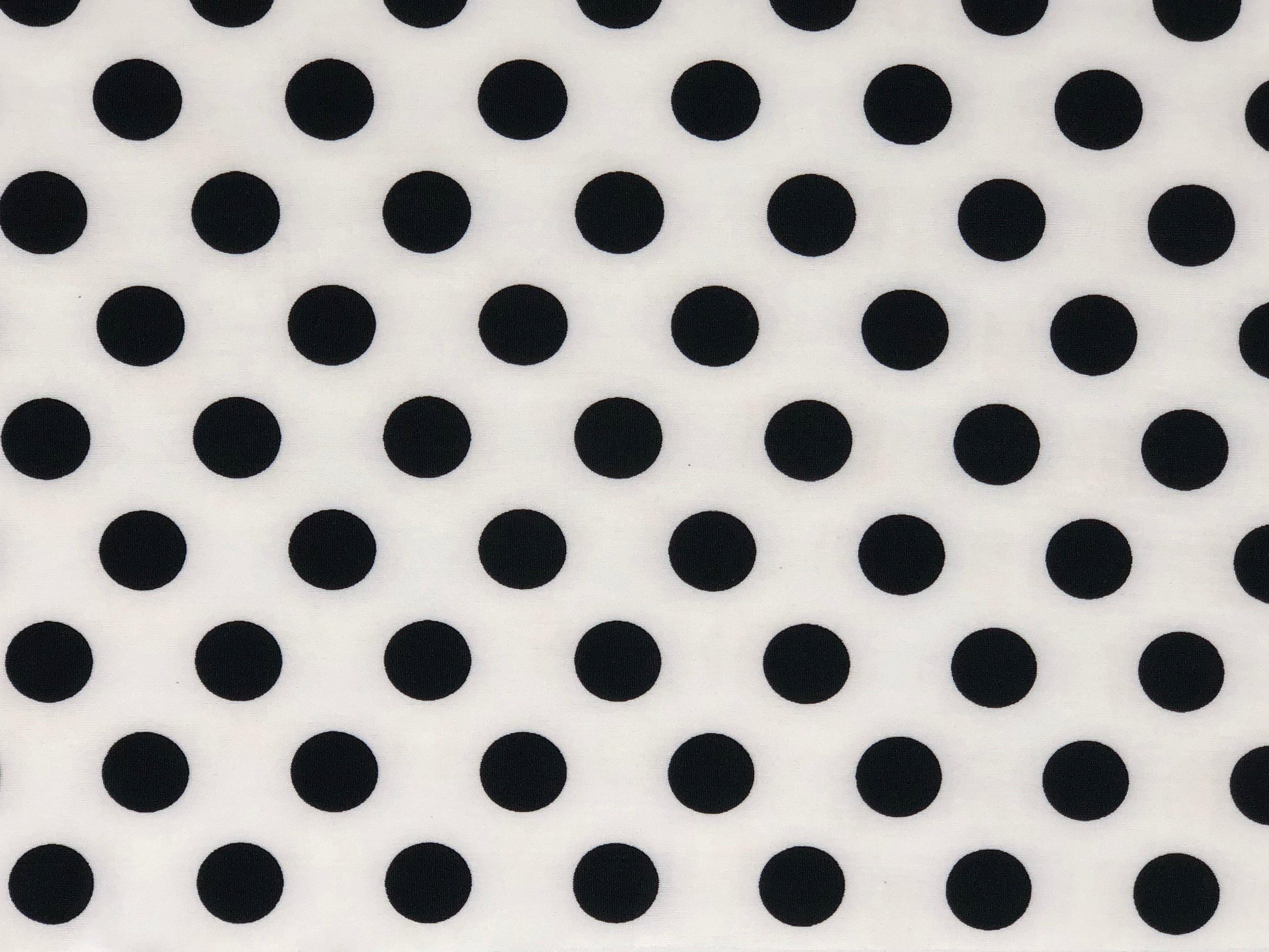 Ity Knit Polka Dot Print Fabric By The Yard Etsy