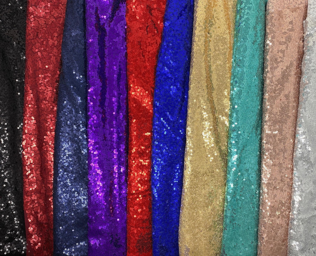 3mm Mini Shiny Sequins on Poly Spandex Mesh Fabric- Sold by the Yard - Etsy