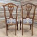 Two Antique Mahogany Carved Splat or Fiddle Back Bedroom Chairs Sprung ...