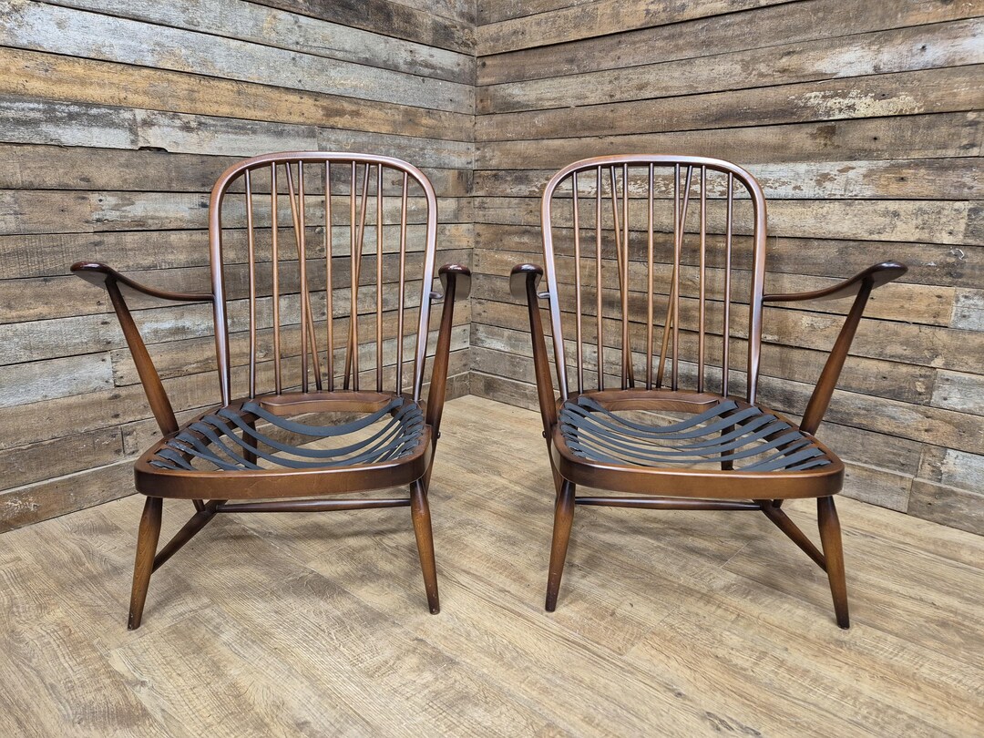 Original Model 335 Vintage Ercol Windsor Blue Label Armchair Frame Only ...