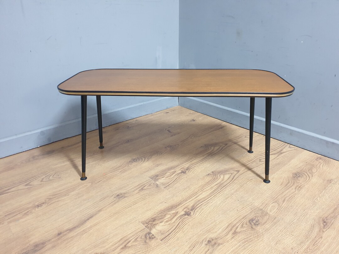 Mid Century Rectangle Shape Pin Leg Coffee Table Retro Chic - Etsy