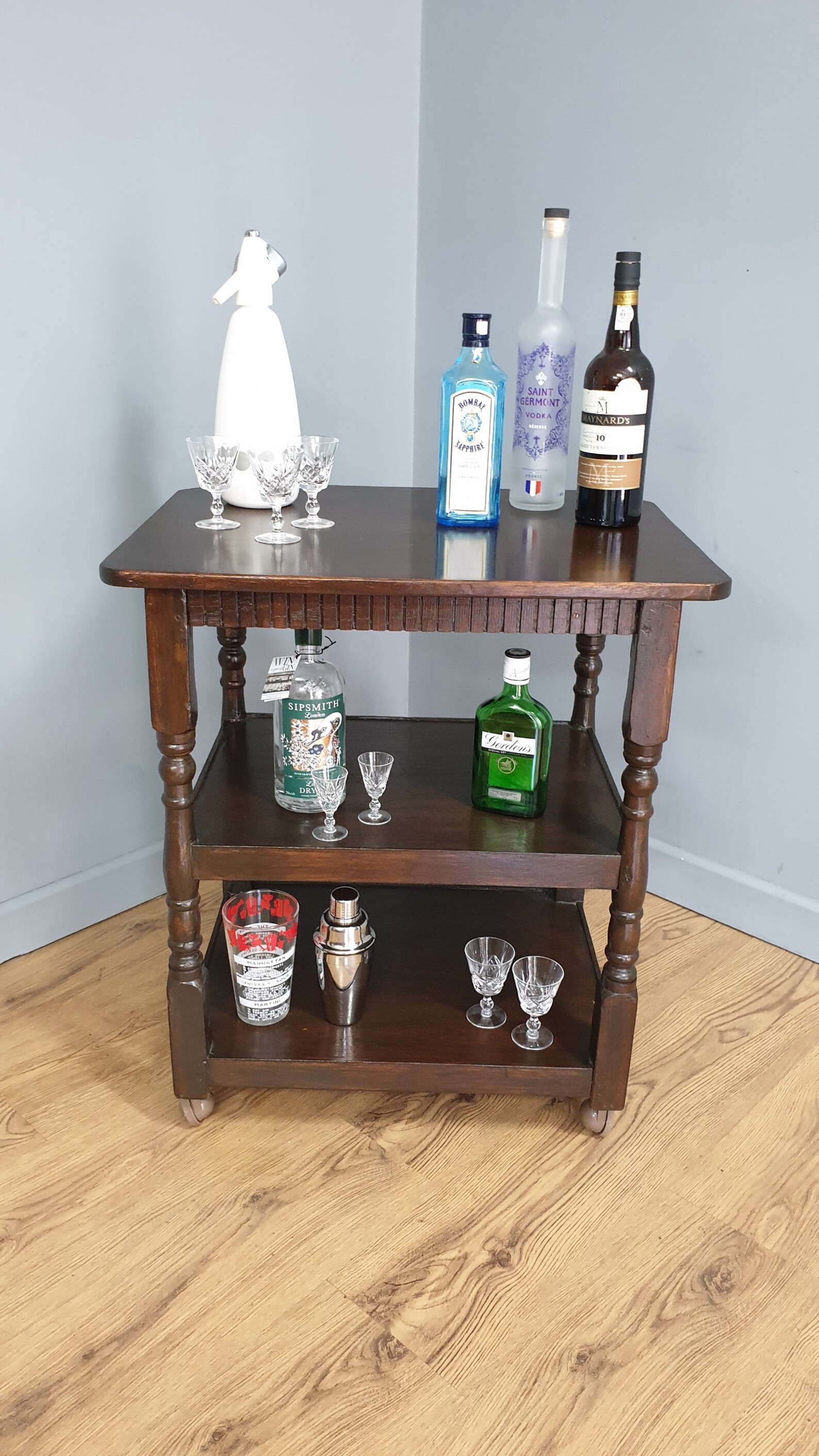 Vintage Three Tier Drinks Trolley Gin Stand With Original - Etsy UK