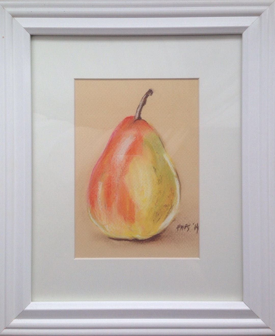Pastel Drawing, Pear Drawing, Pastel Painting, Home Decor, Art Gift ...