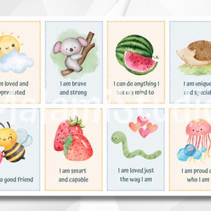 Printable Positive Affirmation Cards for Kids: Lunch Box Notes (PDF) - Etsy