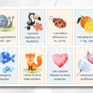 Printable Positive Affirmation Cards for Kids: Lunch Box Notes (PDF) - Etsy