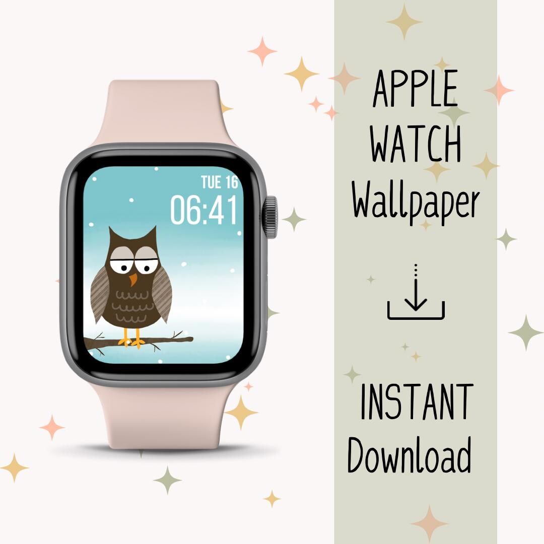Owl Winter Apple Watch Wallpaper, Smartwatch Background, Watch Face ...